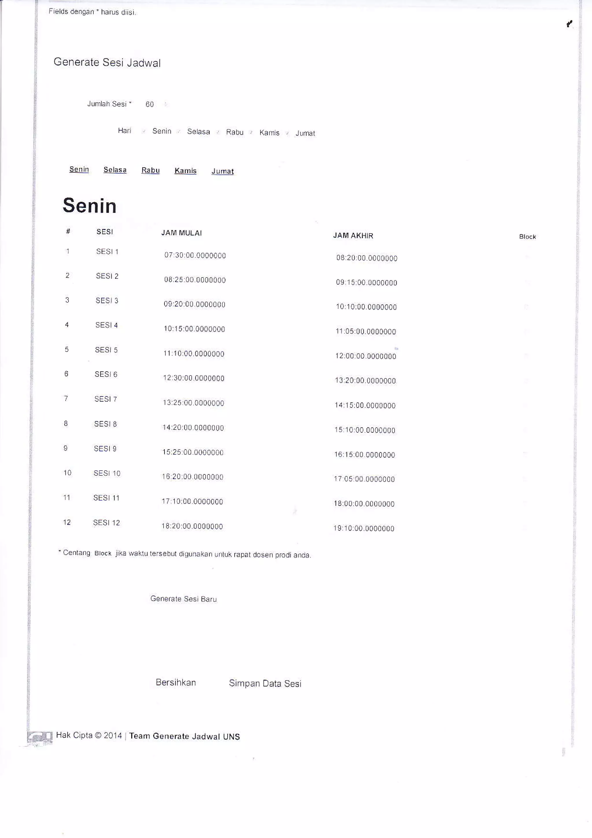 Estimasi sesi-jam kuliah | PDF