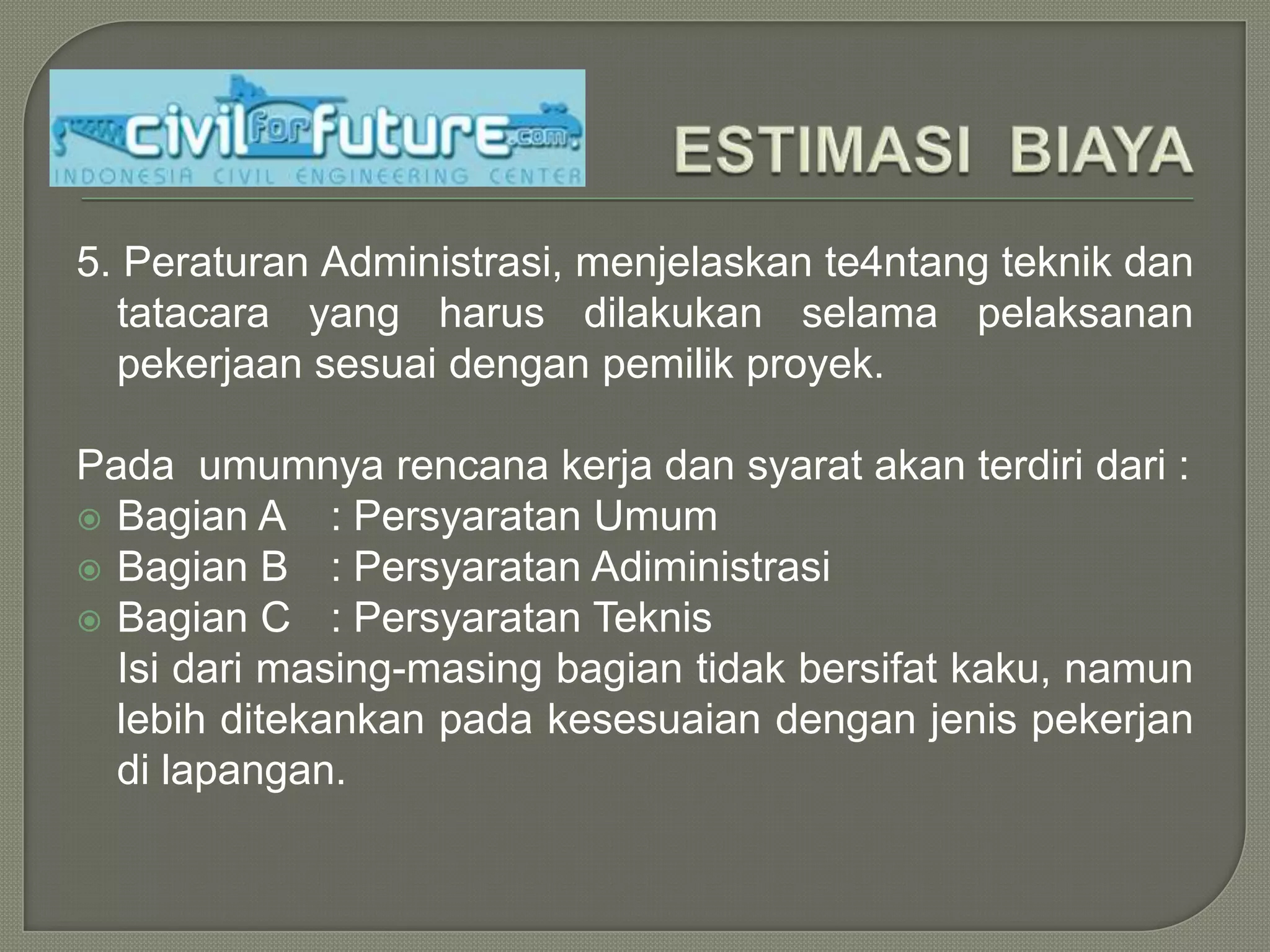 Estimasi biaya | PPTX