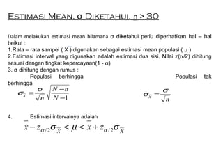 Estimasi mean | PPT