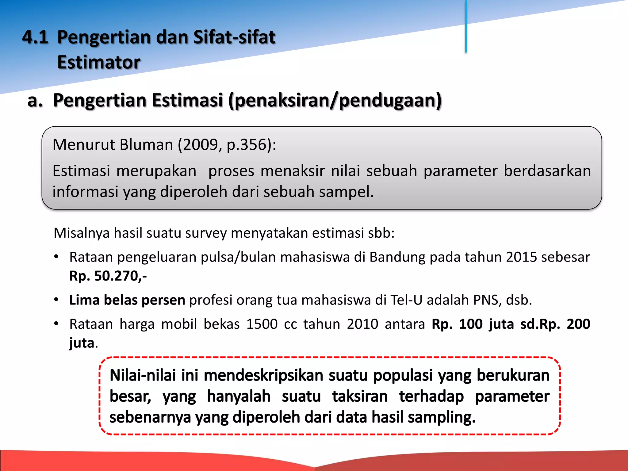 Estimasi Parameter Teori Estimasi Pdf