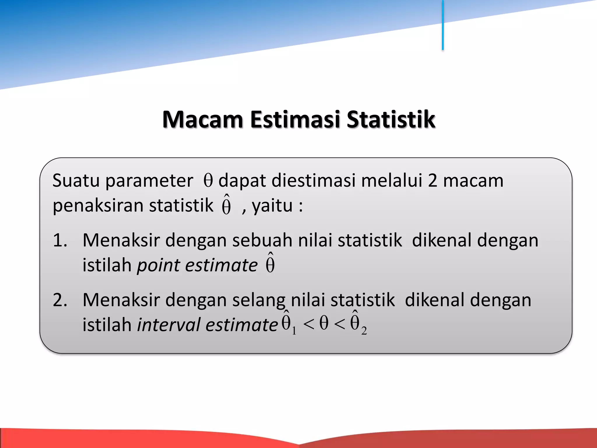 Estimasi Parameter Teori Estimasi Pdf