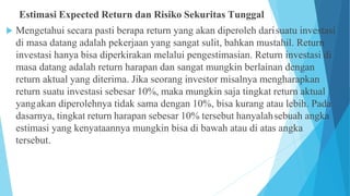 Estimasi Perhitungan Return dan Risiko Portofolio PPT.pptx