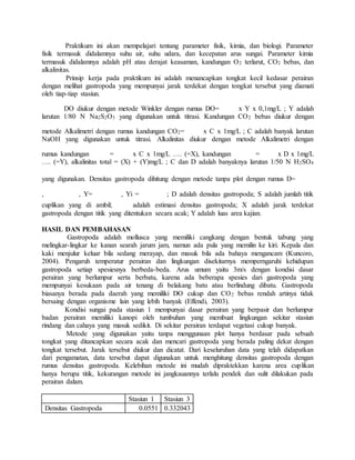 Estimasi populasi gastropoda 1 | PDF