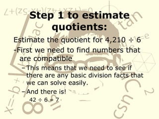 Estimate Quotients | PPT