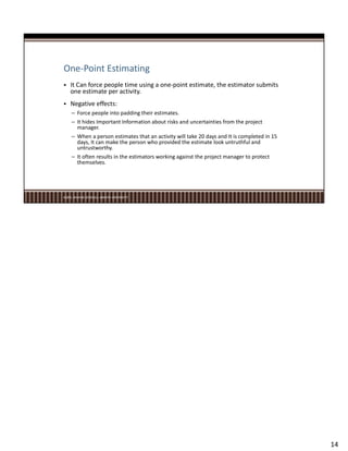 Estimate activity duration | PDF