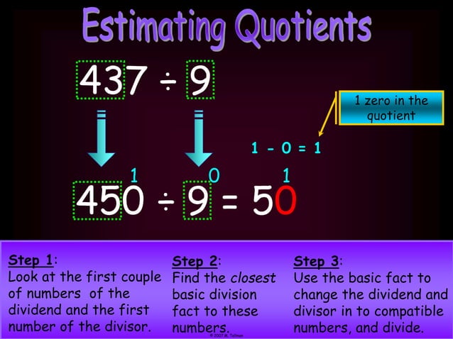 Estimate quotients 4 | PPT