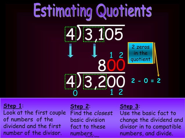 Estimate quotients 4 | PPT
