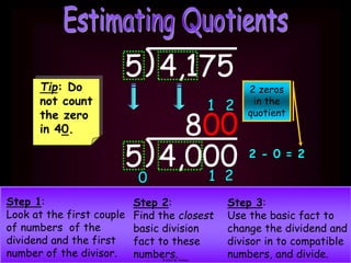 Estimate quotients 4 | PPT