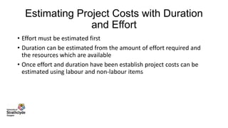 Estimating in Project Scheduling | PPTX | Science