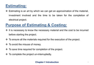 ESTIMATING and coasting of electrical equipment. | PDF