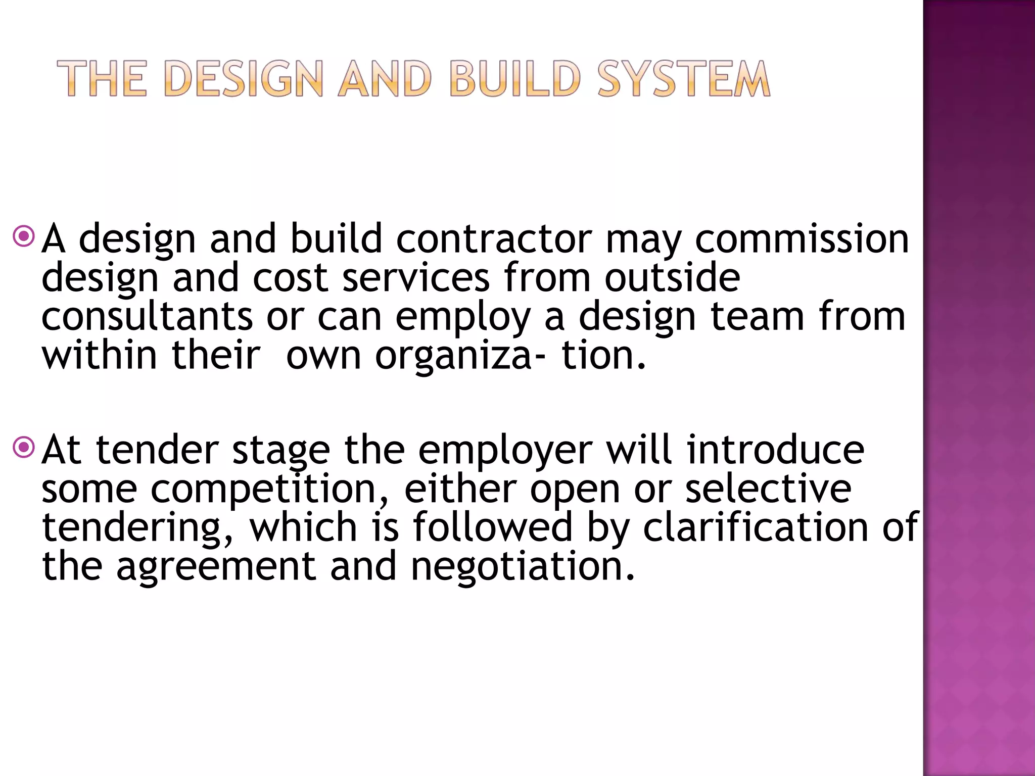 Estimating and Tendering methods for Construction Work | PPT