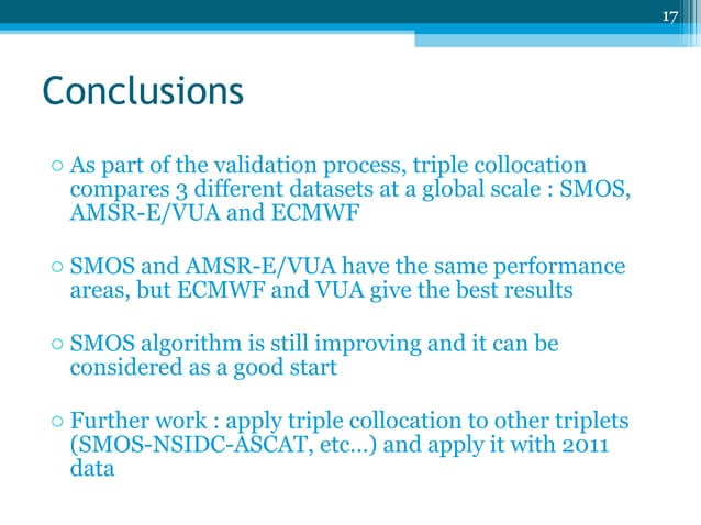 Estimating Smos Error Structure Using Triple Collocationppt