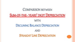 Estimating - Depreciation method - sum of the years' digits | PPTX