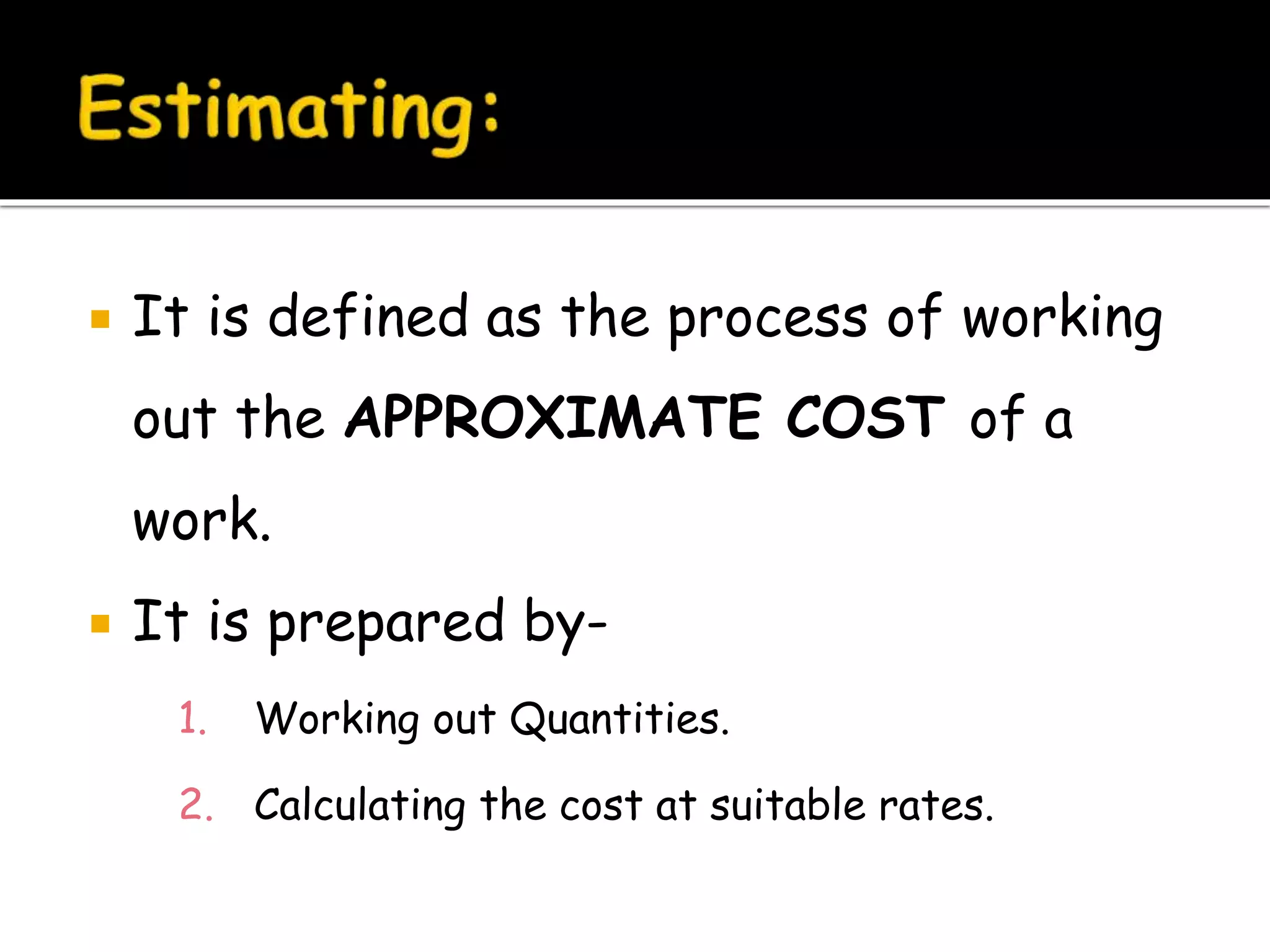 Estimating, administrative approval, technical sanction, budget ...