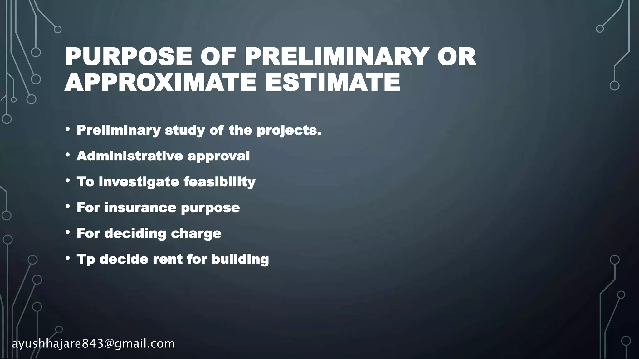 Estimating and costing | PPTX