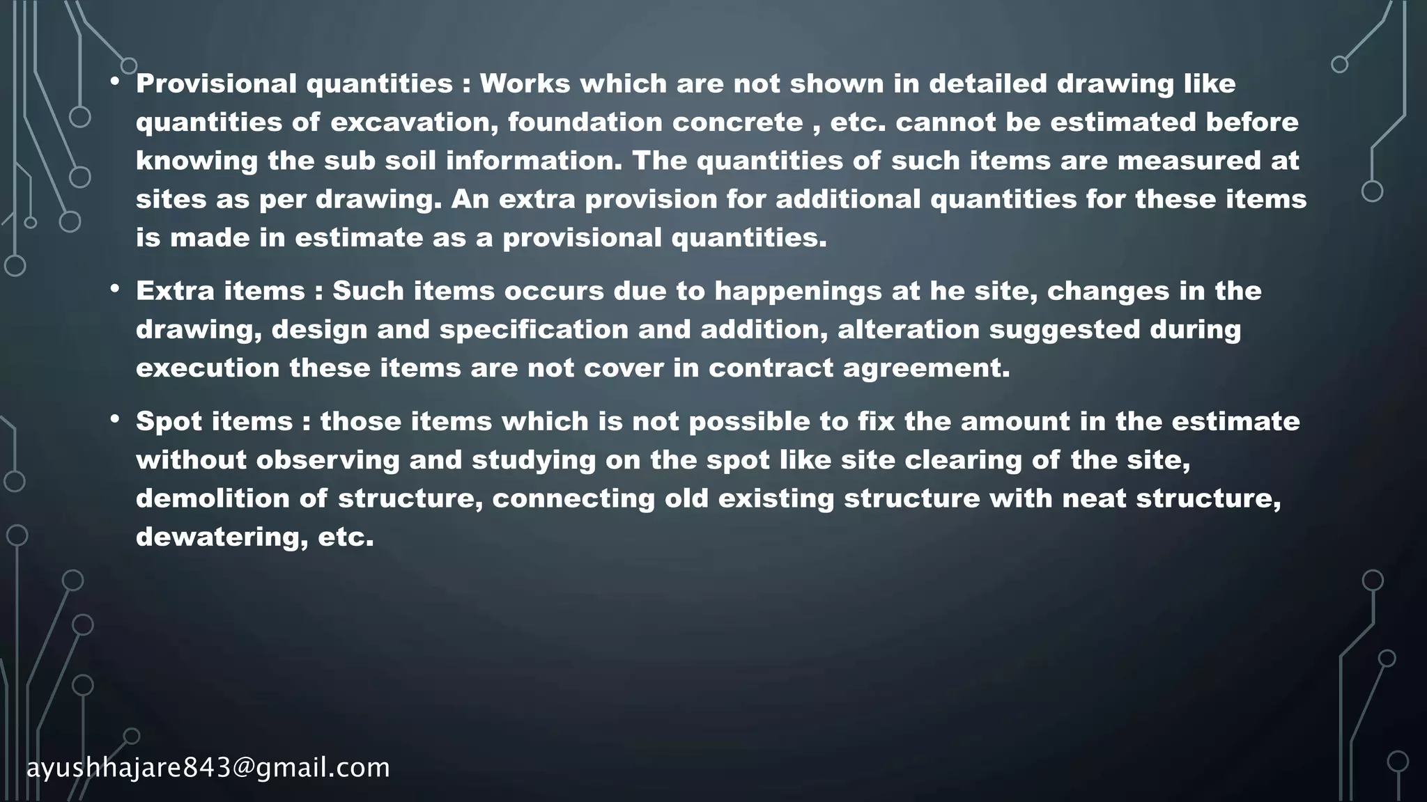 Estimating and costing | PPTX