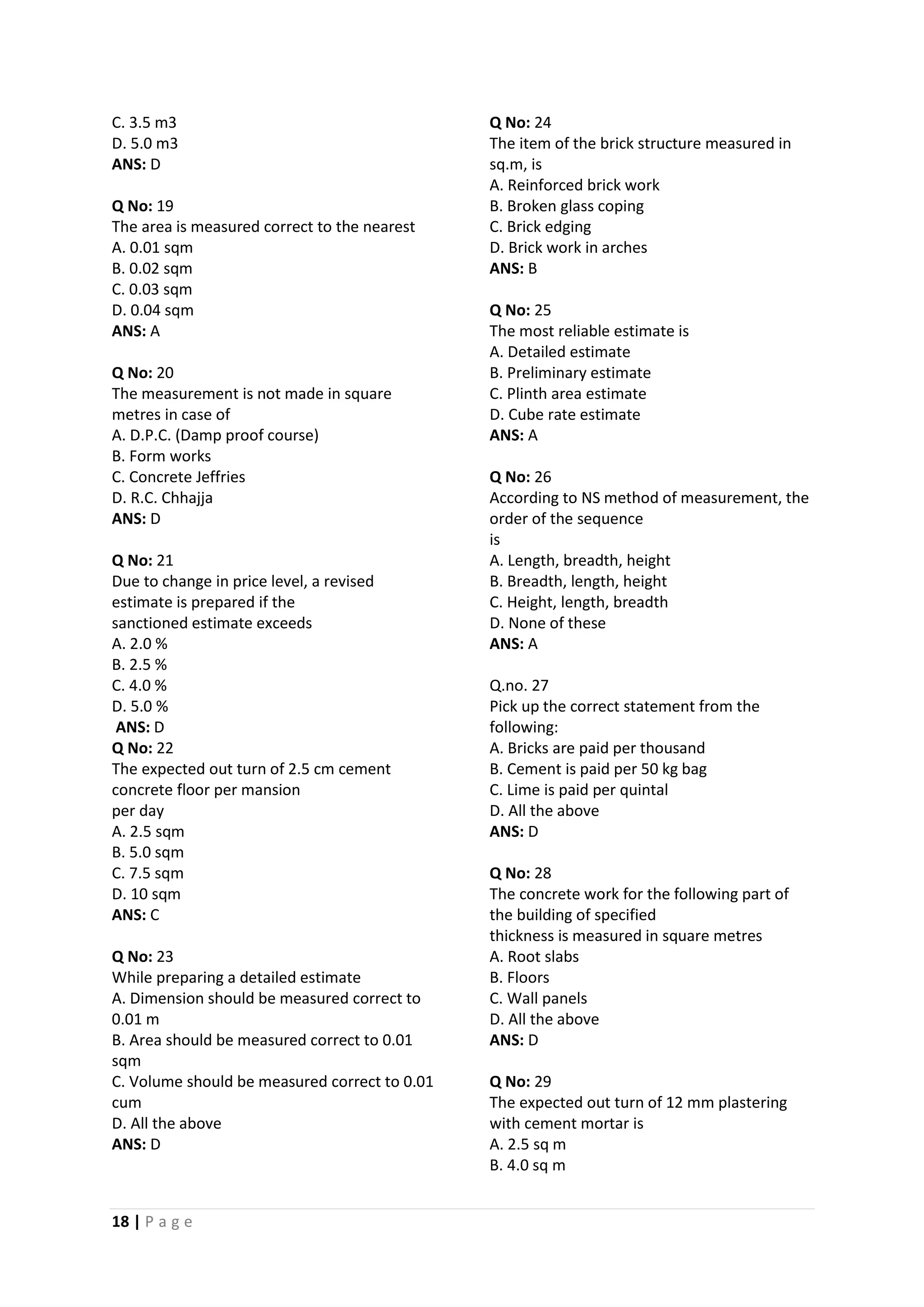 Estimating and costing complete note | PDF