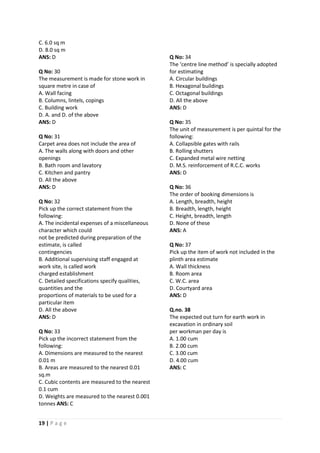 Estimating and costing complete note | PDF