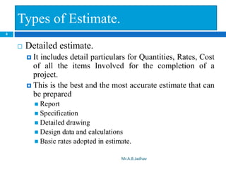 estimating and costing introduction ppt.pptx
