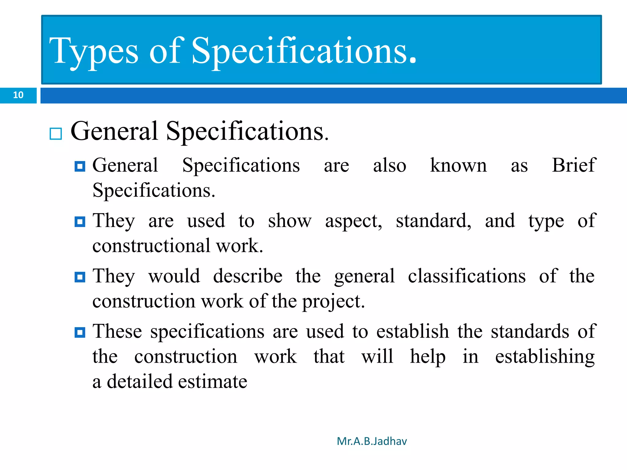 estimating and costing specification ppt -.pptx