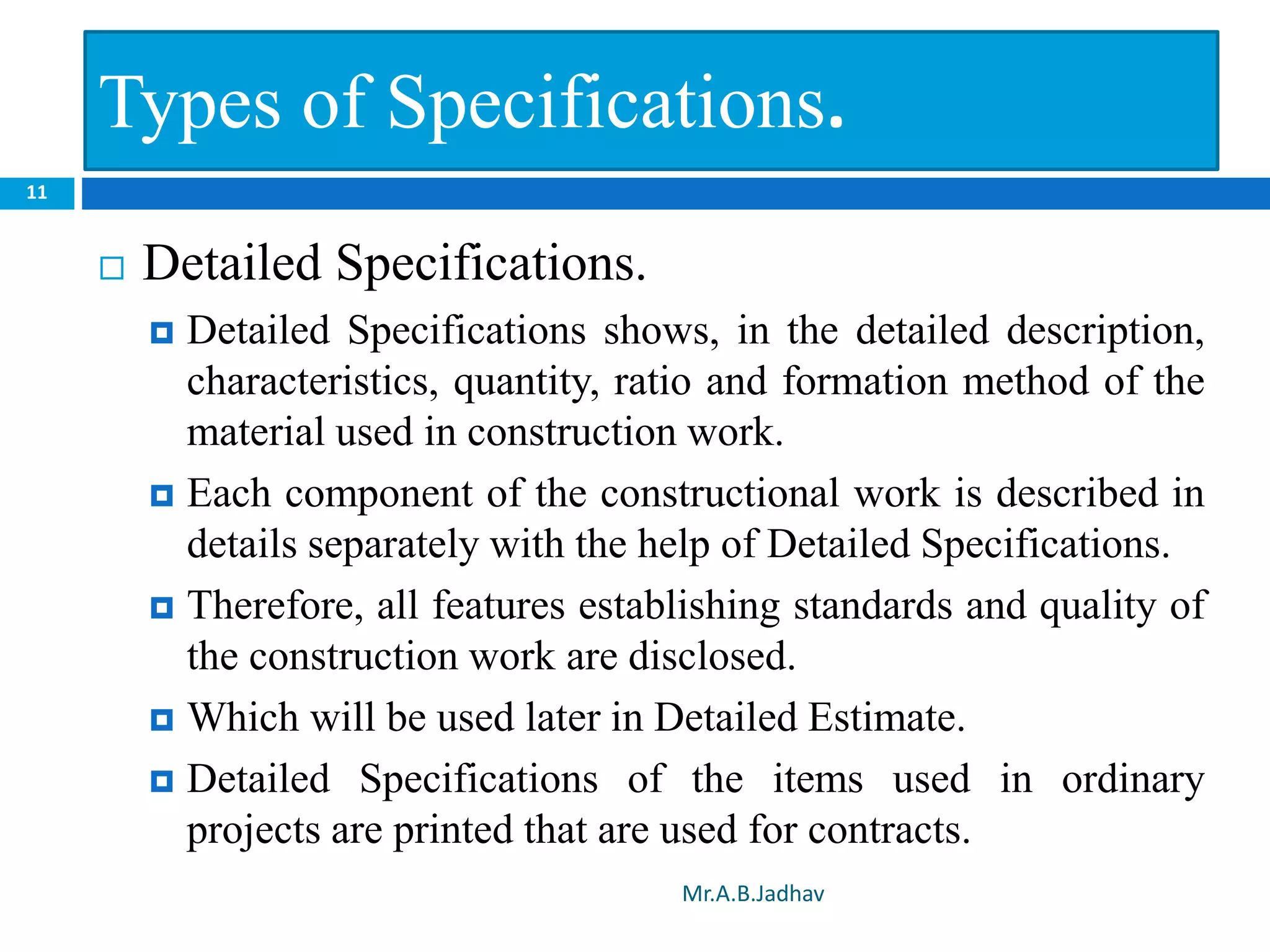 estimating and costing specification ppt -.pptx