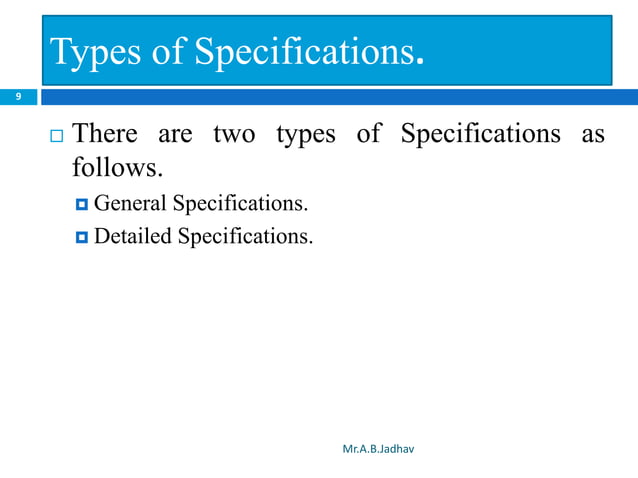 estimating and costing specification ppt -.pptx estimating and costing specification ppt -.pptx