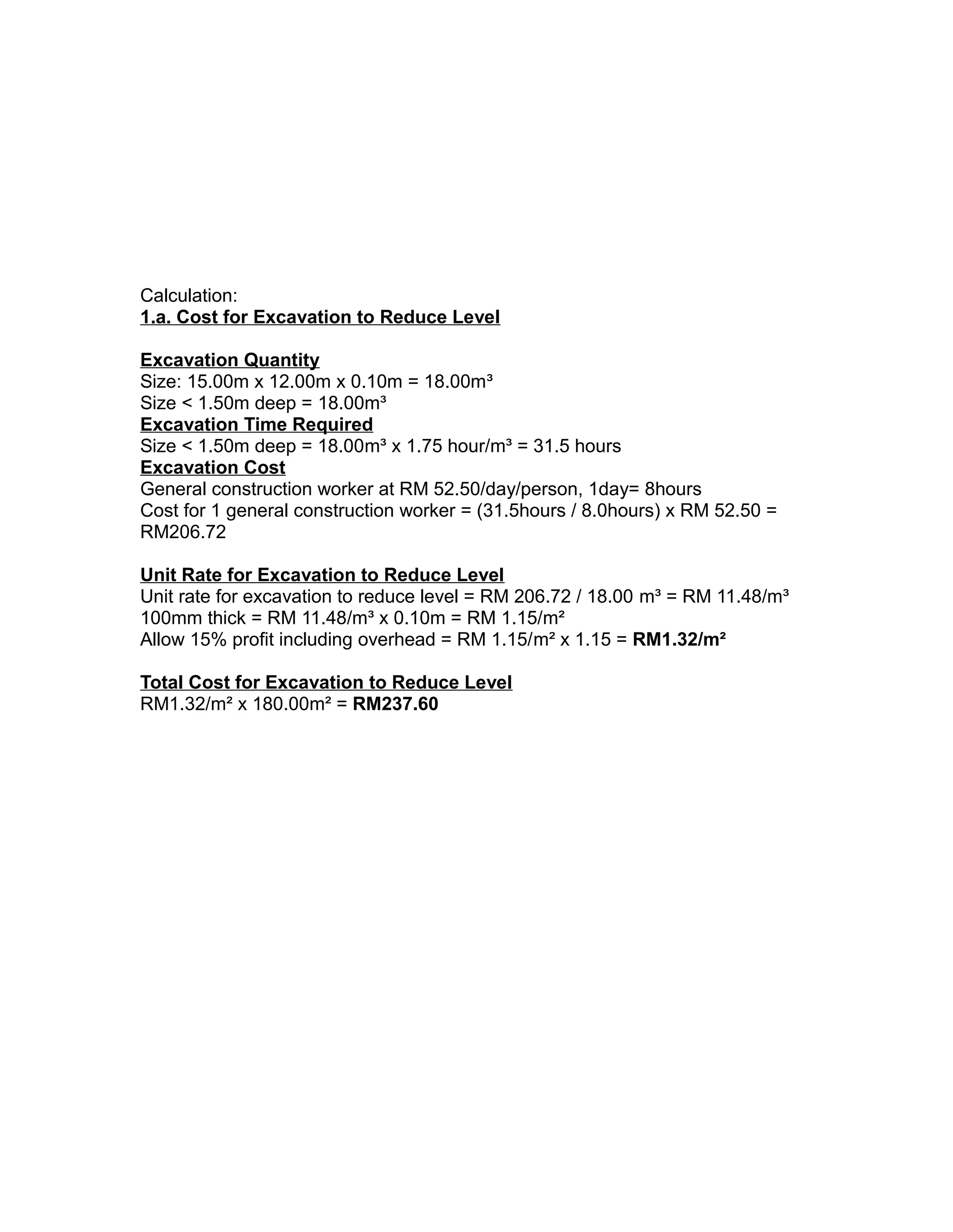 Estimating calculation | DOC