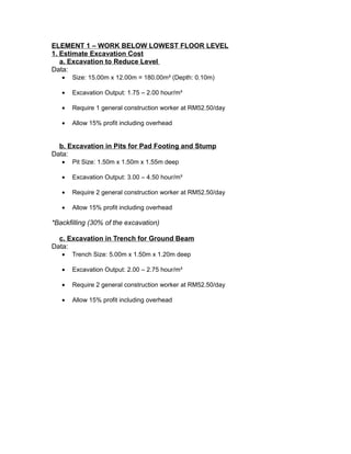 Estimating calculation | DOC