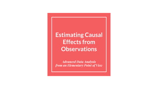 Estimating Causal Effects from Observations | PDF