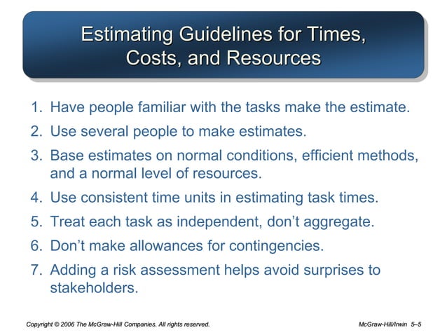 Estimating Cost & Time.ppt | Business Accounting & Finance | Business