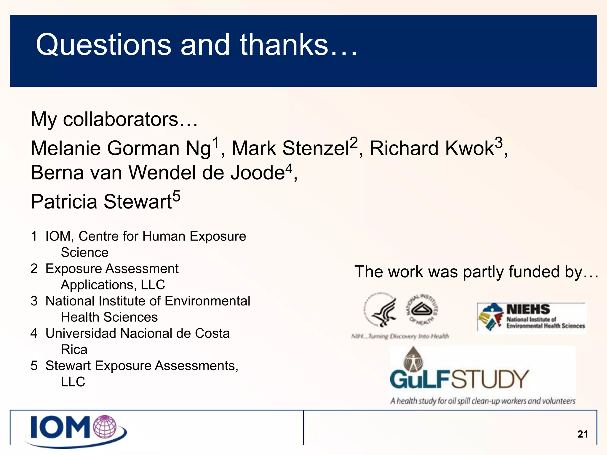 Estimating dermal exposure | PPT