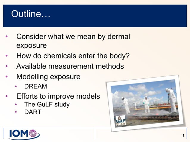 Estimating dermal exposure | PPT