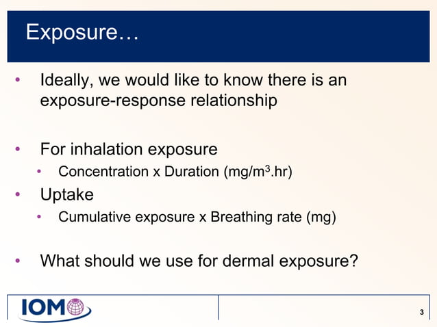 Estimating Dermal Exposure Ppt