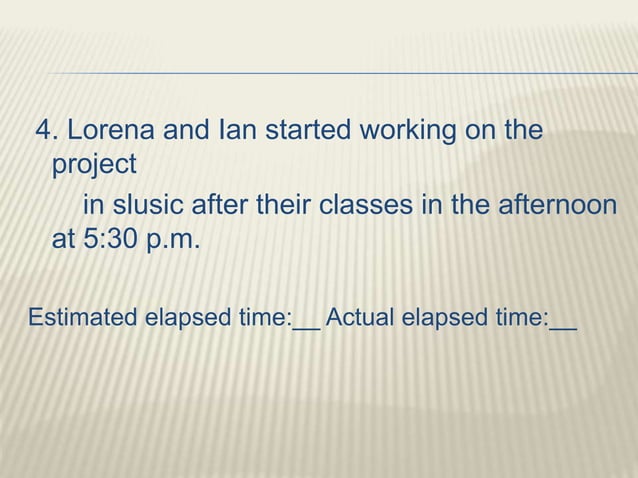 Estimating elaps | PPT