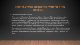 Estimating heights, width and distance | PPTX