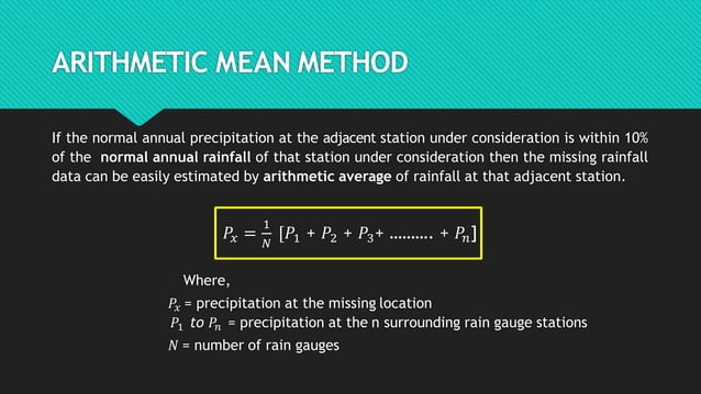 Estimating Missing Rainfall Data Pptx Weather Science