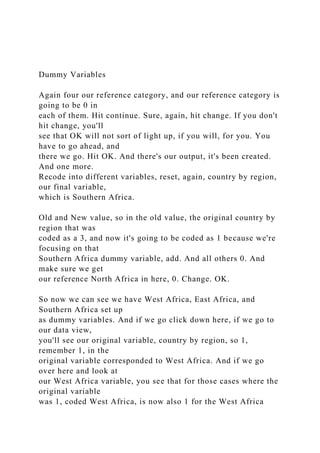 Estimating Models Using Dummy VariablesYou have had plenty of op.docx