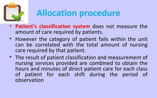 Estimating of nursing staff requirement | PPT
