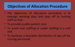 Estimating of nursing staff requirement | PPT