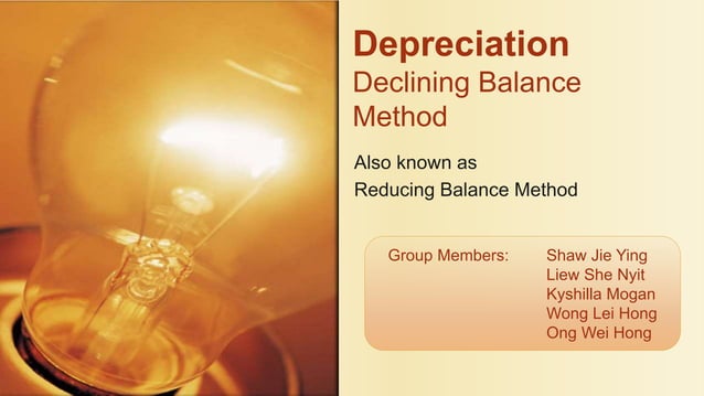 QUS 2205- Declining Balance Method | PPTX