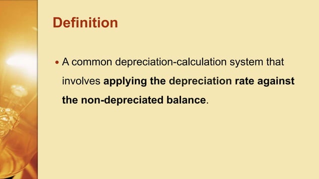 QUS 2205- Declining Balance Method | PPTX