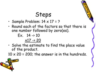 Estimating products | PPT