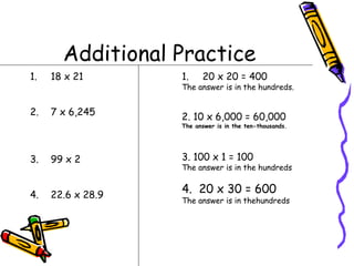 Estimating products | PPT