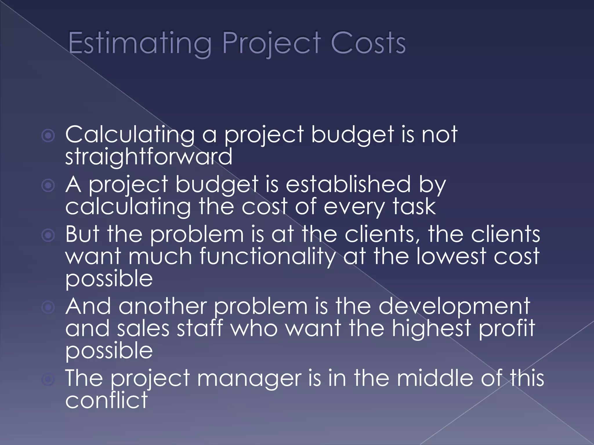 Estimating project costs | PPT