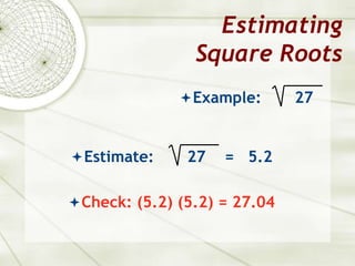 estimating radicals practice.ppt