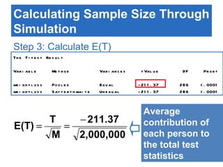 Estimating sample size through simulations | PPT