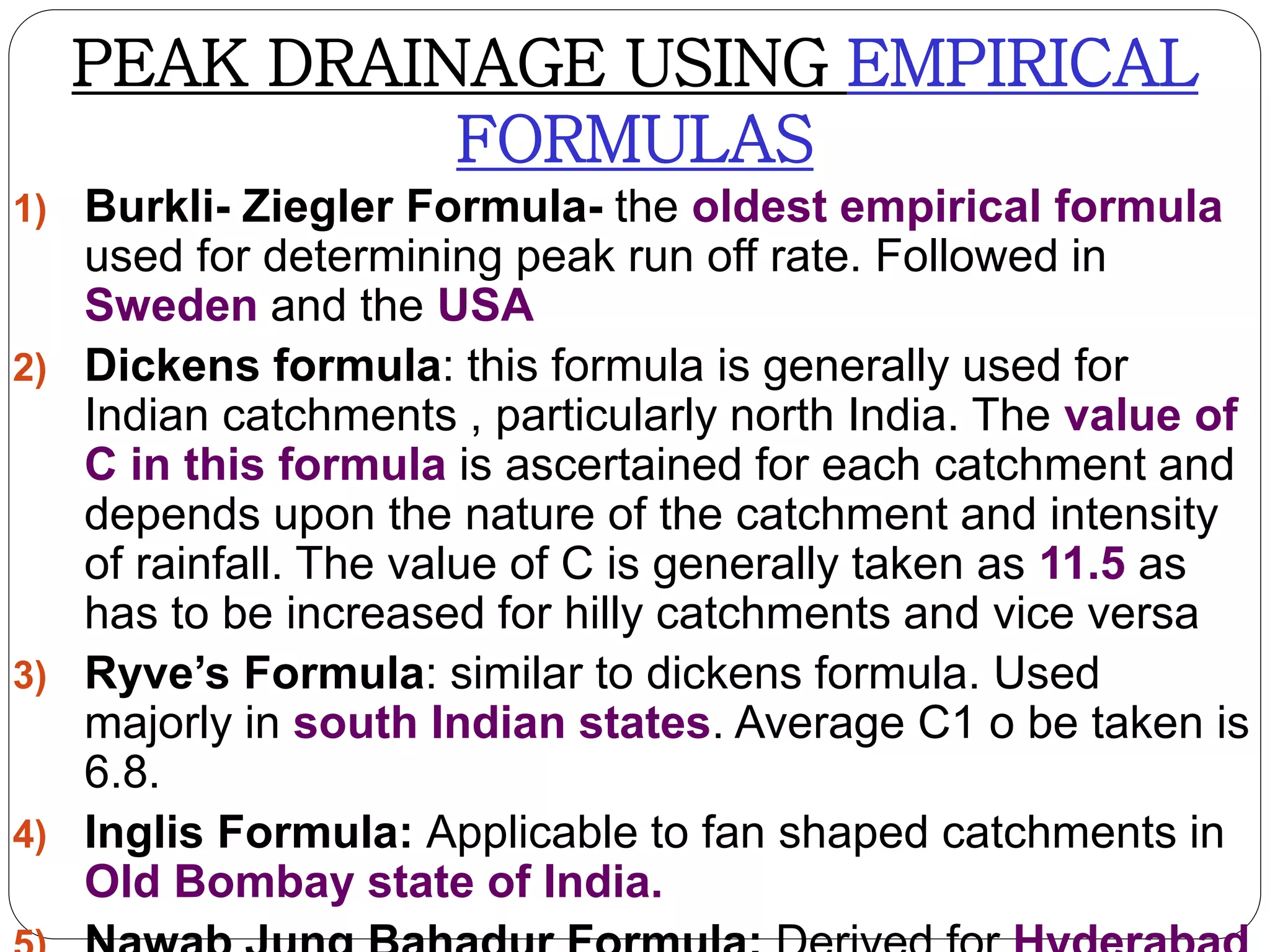 Estimating sewage discharge and peak drainage discharge | PPT