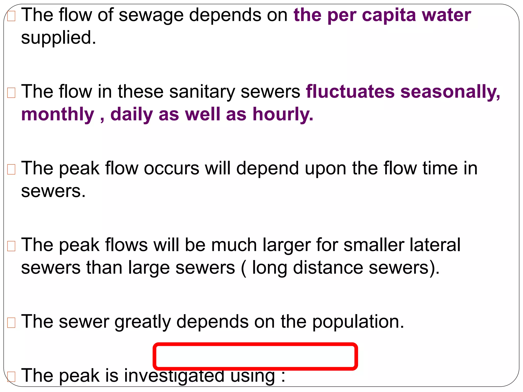 Estimating sewage discharge and peak drainage discharge | PPT