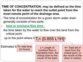 Estimating sewage discharge and peak drainage discharge | PPTX