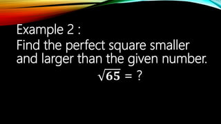 Estimating square root | PPTX